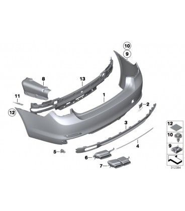 سپر عقب بی ام و سری 7 سال های 2011 تا 2015