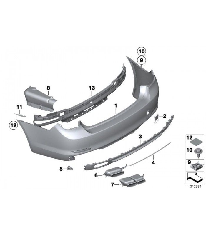 سپر عقب بی ام و سری 7 سال های 2011 تا 2015