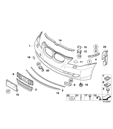 سپر جلو بی ام و سری 5 سال های 2005 تا 2009