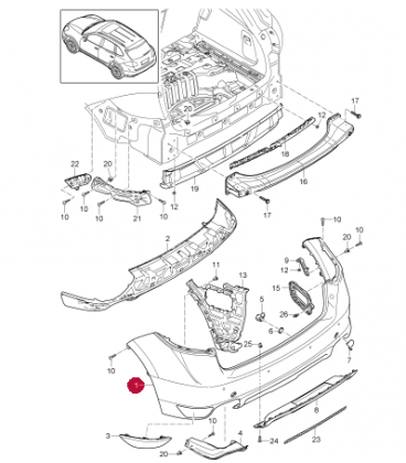 سپر عقب پورشه کاین سال های 2011 تا 2015