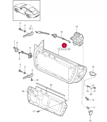 درب سمت چپ پورشه کیمن سال های 2009 تا 2012