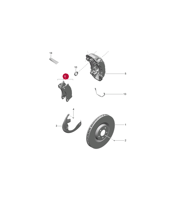 لنت ترمز جلو اورجینال پورشه ماکان سالهای 2014 تا 2017