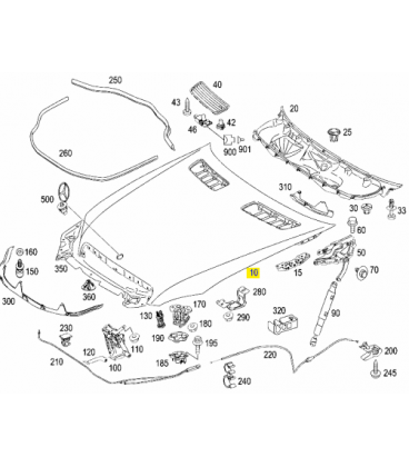 درب موتور مرسدس بنز کلاس S سال های 2009 تا 2013 (اورجینال)