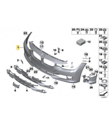 سپر جلو بی ام و سری 3 سال های 2011 تا 2016 اورجینال