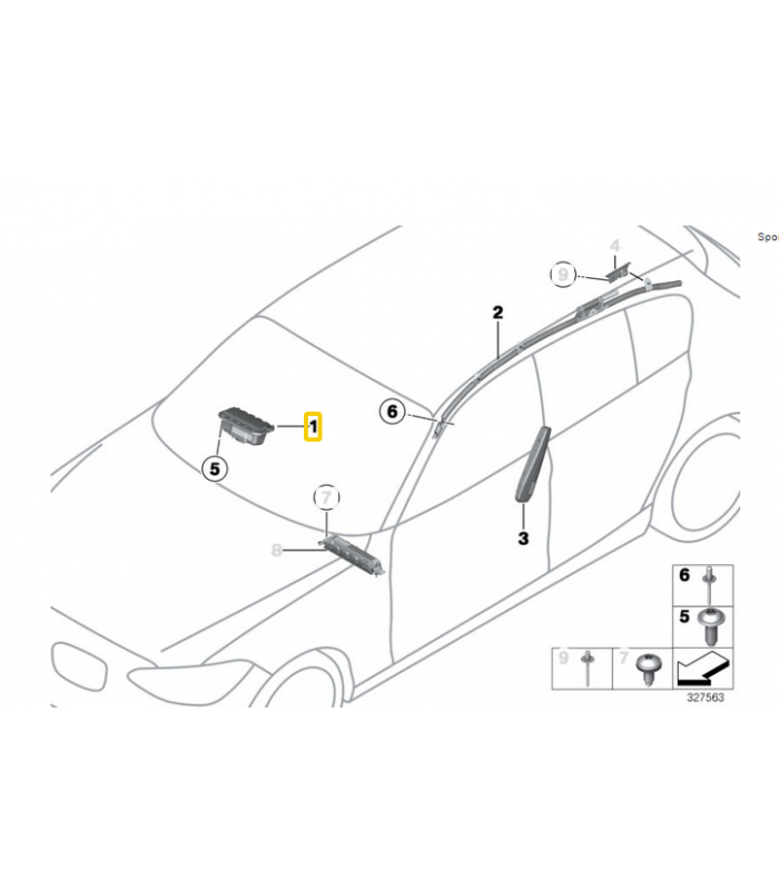 ایربگ سرنشین (داشبورد) بی ام و سری 3 سال های 2011 تا 2016 اورجینال