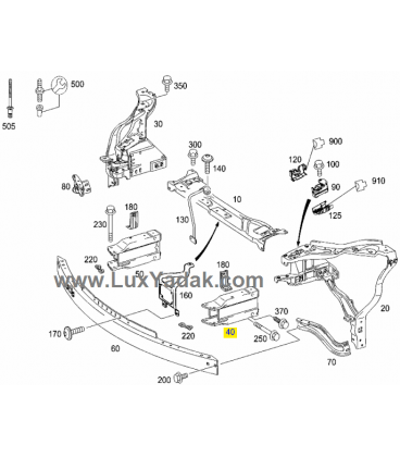 سرشاسی سمت چپ مرسدس بنز کلاس E سال های 2012 تا 2013 اورجینال