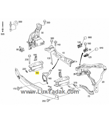 سرشاسی سمت راست مرسدس بنز کلاس E سال های 2012 تا 2013 اورجینال