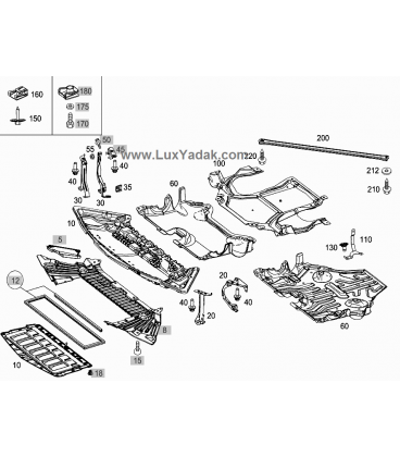 سینی جلو مرسدس بنز کلاس C سال های 2008 تا 2014 اورجینال