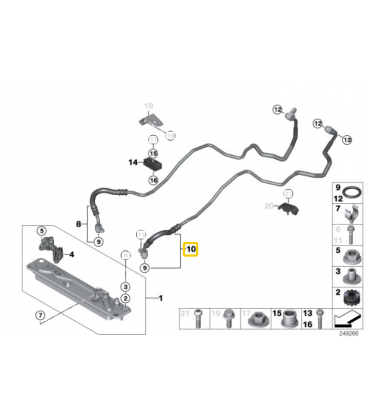 لوله خنک کننده خروجی بی ام و X6 سال های 2010 تا 2014 اورجینال