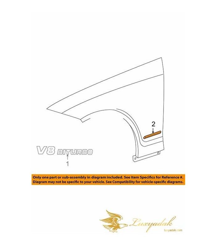 زه گلگیر سمت چپ مرسدس بنز cls سال های 2012 تا 2017 اورجینال