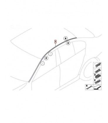 زه سقف سمت راست بی ام و 528i سالهای 2010 تا 2016 اورجینال